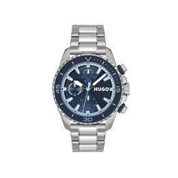 Hugo Herren Hugo Multifunktionsuhr &raquo;#DIVE&laquo; Quarzuhr, Armbanduhr, Herrenuhr, Edelstahlarmband, analog blau Einheitsgr&ouml;&szlig;e