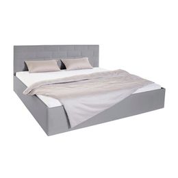Westfalia Schlafkomfort Polsterbett inkl. Bettkasten bei Ausf&uuml;hrung mit Matratze grau Bezug Bett: 100% Polyester;Bonnell-Federkernmatratze: 51% Polypropylen, 39% Polyester, 