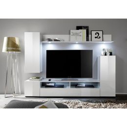 Home Affaire Wohnwand &raquo;Gillis&laquo; Set, 4 Stk. tlg. wei&szlig; Einheitsgr&ouml;&szlig;e