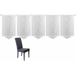 Home Wohnideen Schiebegardine &raquo;JENNA&laquo; Klettband 5 Stk. tlg. Schiebevorhang Jacquard Set, inkl. Befestigungszubeh&ouml;r wei&szlig; Jacquard, Polyester 125cm, 