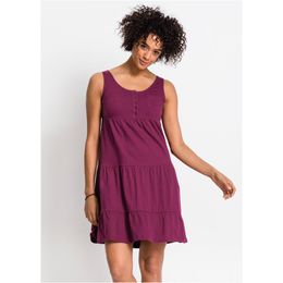 bonprix Damen bonprix Jerseykleid &raquo;Baumwoll Jerseykleid, kurz&laquo; f&uuml;r entspannte Sommertage, aus Baumwolle, lockere A-Linie, knielang 52/54 (XXL), N-Gr
