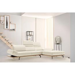 Creation BY ROLF BENZ Ecksofa &raquo;CR.420, Designecksofa, bequem, verstellbare R&uuml;ckenlehne, L-Form&laquo; in 2 Qualit&auml;ten, Holzrahmen in Eiche Natur oder 