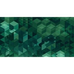 ARCHITECTS PAPER Fototapete &raquo;Atelier 47 Vintage Diamond 1&laquo; 3D-Optik glatt Vlies, Wand, Schr&auml;ge, Decke gr&uuml;n Vlies B/L: 5m x 2,7m