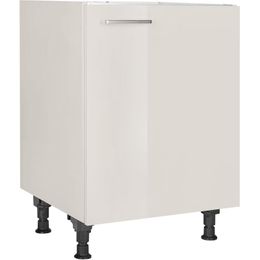 Nobilia Sp&uuml;lenschrank &raquo;"Flash", Ausrichtung w&auml;hlbar, vormontiert, in den Breiten&laquo; 45 und 60 cm, mit h&ouml;henverstellbaren Sockelf&uuml;&szlig;en grau B/H/T: 60cm x 