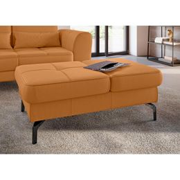 Sit & More sit&more Hocker &raquo;Bendigo&laquo; mit Klappfunktion, Bodenfreiheit 15 cm, wahlweise in 2 Fu&szlig;farben gelb B/H/T: 114cm x 45cm x 71cm, NaturLEDER ,mit schwarzem 