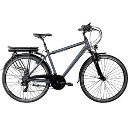 Z&uuml;ndapp Z&uuml;ndapp Unisex &raquo;Green 7.7 Herren&laquo; 21 Gang Shimano Tourney Schaltwerk Kettenschaltung Heckmotor 250 W Pedelec, Elektrofahrrad f&uuml;r Damen u. Herren grau 