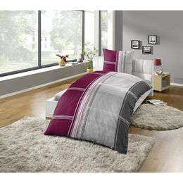 Kinzler Bettw&auml;sche &raquo;Mikrofaser Fleece&laquo; 2 tlg. besonders weich, verschiedene Karo Muster Polyester, Obermaterial: 100% Polyester B/L: 135cm x 200cm, 1 
