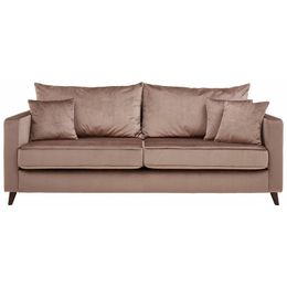 Home Affaire 3-Sitzer &raquo;Renesse&laquo; lose Kissen, Keder an Sitzkissen grau Samtvelours 100% Polyester;Luxus-Microfaser ALTARA NUBUCK (100% Polyester) B/H/T
