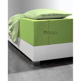 Fleuresse Spannbettlaken &raquo;Comfort XL&laquo; Mako-Jersey, f&uuml;r Matratzen bis 40 cm H&ouml;he, Bettlaken, Spannbetttuch gr&uuml;n Mako-Jersey, Obermaterial: 96% 