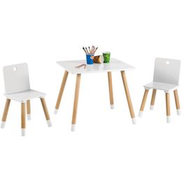 Roba Kindersitzgruppe 3 Stk. tlg. wei&szlig; MDF Einheitsgr&ouml;&szlig;e