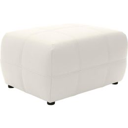 DOMO collection Hocker &raquo;BRANDON, komfortabel&laquo; kleine Ausf&uuml;hrung, passend zu "Brandon" in Leder und Luxus-Kunstleder wei&szlig; Luxus-Kunstleder;100% 