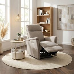 Home Affaire Relaxsessel &raquo;FINNARA, Relaxsessel, TV-Sessel, elelektrische Relaxfunktion, USB A/C&laquo; Liegefunktion 105&deg;-135&deg;, Federkern 100% POLYESTER 