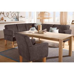 OTTO home Eckbank &raquo;Fehmarn&laquo; wahlweise langer Schenkel links oder rechts braun Luxus Microfaser (Zusammensetzung: 100% Polyester) B/H/T: 255cm x 98cm x