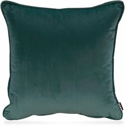 HOCK Dekokissen &raquo;Nobile Samt&laquo; Kissenh&uuml;lle mit F&uuml;llung, 1 St&uuml;ck gr&uuml;n Polyester B/L: 50cm x 50cm, 1 Stk.