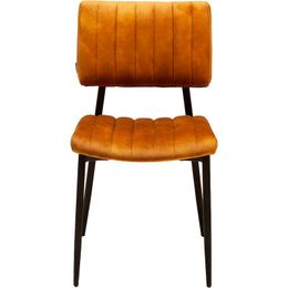 OMG Design Esszimmerstuhl &raquo;Ivan&laquo; (Set) 1 Stk.pflegeleichter Samtvelour Bezug, K&uuml;chenstuhl gold Stoff B/H/T: 46cm x 85cm x 62cm, 1 Stk., Stoff uni