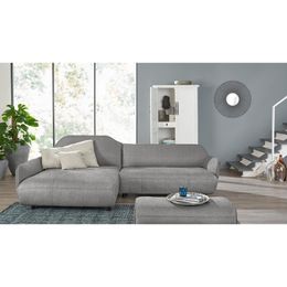 Creation BY ROLF BENZ Ecksofa &raquo;CR.480, Designecksofa, L-Form&laquo; Wahlweise aus Leder oder Chenille grau Luxus-Microfaser (100% Polyester) B/H/T: 298cm x 