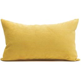 G&ouml;zze Dekokissen &raquo;Capri Cord&laquo; gelb Polyester B/L: 30cm x 50cm, 1 Stk.