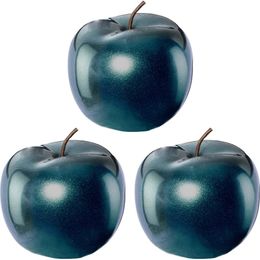 Creativ deco Dekofigur &raquo;Weihnachtsdeko&laquo; mit Glitzer-Effekt-Oberfl&auml;che blau Keramik B/H/T: 9,5cm