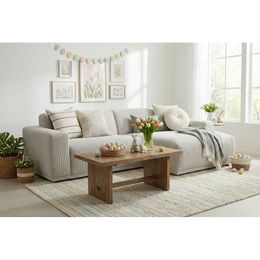 Trendmanufaktur Ecksofa &raquo;Braga, mit hochwertigem Kaltschaum, L-Form, in Cord erh&auml;ltlich&laquo; modernes Sofa, Couch mit hohem Sitzkomfort, 255/72/160 cm (B/