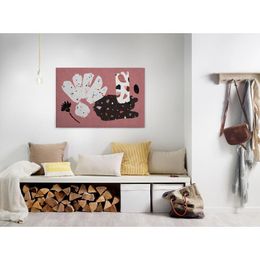 A.S. Cr&eacute;ation Leinwandbild &raquo;terrazzo 4&laquo; Abstrakt Kunst 1 Stk. tlg. Keilrahmen Bild Abstrakt Bunt Rosa Leinwand-Bild Wohnzimmer modern rot Holz, Stahl B/H/T: 90cm x 