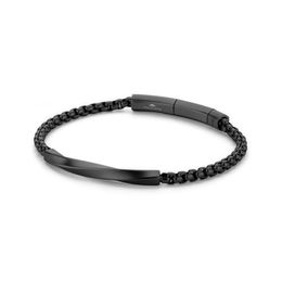 Fynch-Hatton Herren Fynch-Hatton Armband &raquo;Schmuck Geschenk Edelstahl Armkette The Twist&laquo; schwarz 18,5cm, Edelstahl