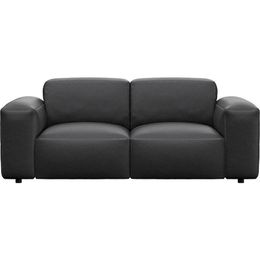 FLEXLUX 2-Sitzer &raquo;Lucera Sofa, super bequem durch hochwertigen Sitzaufbau mit Kaltschaum&laquo; Designsofa, modern & anschmiegsam schwarz 100% Echteder B/H/