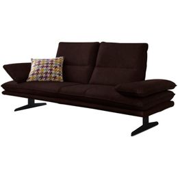 W.Schillig 2,5-Sitzer &raquo;broadway, Designsofa mit tollem Sitzkomfort&laquo; Sitztiefenverstellung, Kopfteil- & Seitenteilverstellung, Breite 236cm braun 
