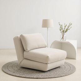 LeGer Home by Lena Gercke Sessel &raquo;Amara&laquo; Schlafsessel ausklappbar, Bettsessel, mit Rasterung silber 100% Polyester Feinstruktur, Wandelbar zum 