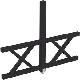 Skan Holz Carport-Seitenwand &raquo;Andreaskreuz&laquo; freistehehend grau Holzwerkstoff B/H/T: 243cm x 210cm