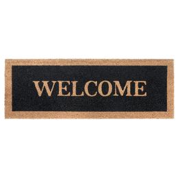 Hanse Home Fu&szlig;matte &raquo;Mix Mats Kokos Welcome Border, T&uuml;rmatte&laquo; rechteckig 15 mm H&ouml;he Kokos, Schmutzfangmatte, Outdoor, Rutschfest, Innen, Kokosmatte, 