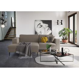 DOMO collection Ecksofa &raquo;Modica kompakt und elegant, Breite 244, L-Form&laquo; Auch in Cord, Fu&szlig;h&ouml;he passend f&uuml;r g&auml;ngige Saugroboter! braun B/H/T: 244cm x 