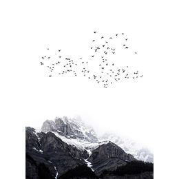 Livingwalls living walls Fototapete &raquo;ARTist The Mountains&laquo; Vlies, Wand, Schr&auml;ge schwarz Vlies B/L: 2m x 2,8m