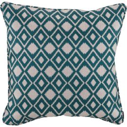 HOCK Dekokissen &raquo;Vigo&laquo; im Rautendesign, Kissenh&uuml;lle mit F&uuml;llung, 1 St&uuml;ck gr&uuml;n Polyester B/L: 50cm x 50cm, 1 Stk.