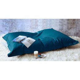 Kinzler Sitzsack &raquo;Sylt&laquo; 1 Stk. tlg. Uni Farben, Bezug aus Baumwolle, ideal im Wohnzimmer & Kinderzimmer blau Baumwolle B/H/T: 130cm x 15cm