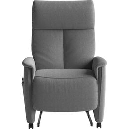 Sit & More sit&more TV-Sessel &raquo;Cremona Comfort&laquo; wahlweise manuell oder elektrischer Funktion mit Akku grau 100% Polyester Chenille, Ergonomie XL,mit 