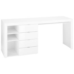 borchardt M&ouml;bel borchardt M&ouml;bel Schreibtisch &raquo;Dolly&laquo; mit 3 F&auml;chern und 4 Schubk&auml;sten wei&szlig; B/H/T: 173cm x 78cm x 50cm