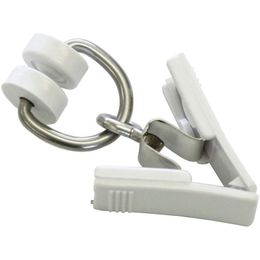 Gardinia Gardinenring &raquo;T-Rollringe mit Klammer&laquo; Serie T-Schiene wei&szlig; 20 Stk.