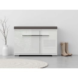 OTTO home Schuhbank &raquo;Piano Sitzbank inkl. Polsterkissen, Breite 76 cm&laquo; UV lackiert, hochgl&auml;nzend, Soft-Close Funktion wei&szlig; FSC -zertifizierter 