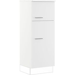 IMPULS K&Uuml;CHEN K&uuml;hlumbauschrank &raquo;"Valencia & Tirana", Breite/H&ouml;he: 60/147,5 cm&laquo; vormontiert, mit zwei Dreht&uuml;ren wei&szlig; Dekorfolie, Holzwerkstoff Wei&szlig;, B/