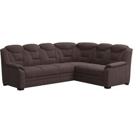 COTTA Ecksofa &raquo;Marcus L-Form&laquo; wahlweise mit Schlaffunktion & Stauraum grau 100% Polyester B/H/T: 263cm x 99cm x 211cm, Struktur soft, Bettfunktion 