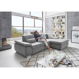 Die PlanBar Ecksofa &raquo;MP-IN16037 L-Form, Breite 289 cm, mit Federkern-Polsterung&laquo; mit Sitztiefenverstellung & Zierkissen 100% Polyester B/H/T: 289cm x 