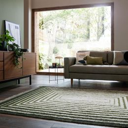 FLAIR RUGS Teppich &raquo;BOUCLE WOOL FRAME&laquo; rechteckig 0 mm H&ouml;he Oberfl&auml;che: 75% Wolle, 25% Synthetik. R&uuml;ckseite: 75% Wolle, 25% Synthetik B : 140cm 1 Stk.