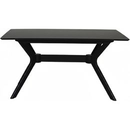 Jahnke Esstisch &raquo;DINE REX&laquo; Esstisch, Massivholz, Skandi-Look, bis zu 6 Personen, 140x80 cm schwarz B/H/T: 140cm x 75,5cm x 80cm, Holz schwarz