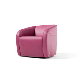 Egoitaliano Sessel &raquo;Charlottaas Clubsessel, Designsessel, modern und zeitlos, bequem&laquo; drehbar, kompakte Stellma&szlig;e, Solit&auml;rsessel rot Leder NUVOLE (Echtes 