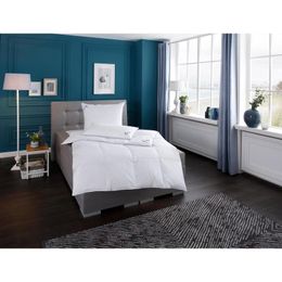 Ribeco Federbettdecke &raquo;Anker&laquo; normal F&uuml;llung Federn & Daunen 1 Stk. tlg. mit aufwendiger Anker-Stickerei wei&szlig; Bezug: 100% Baumwolle. F&uuml;llung: 90% 