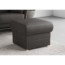 DOMO collection Hocker &raquo;Pina, kompakt und bequem&laquo; Passender Hocker zur Serie grau 100% Polyester B/H/T: 59cm x 46cm x 59cm, Luxus-Microfaser 
