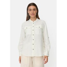 Camel Active Bluse mit Stehkragen und Knopfleiste in Milchwei&szlig; | Gr.: S
