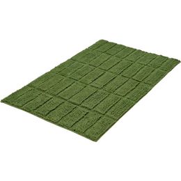 Kleine Wolke Badematte &raquo;Tiles, Badvorleger, Badezimmer Teppich&laquo; H&ouml;he 13 mm rutschhemmend beschichtet fu&szlig;bodenheizungsgeeignet Badteppich, Uni Farben, Hoch-Tief 