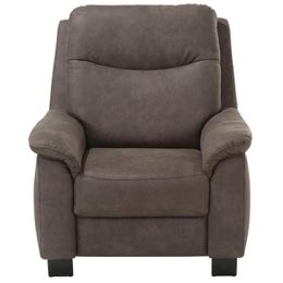 OTTO home Sessel &raquo;Boccaccio&laquo; mit Federkern, incl. Kopfteilverstellung grau Struktur weich (90% Polyester / 10% Polyamid);Luxus-Microfaser (100% 