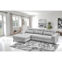 exxpo - sofa fashion Ecksofa &raquo;Bonito, mit R&uuml;cken- und Sitztiefenverstellung, inkl. Bett & Bettkasten&laquo; Sitztiefenverstellung,H&ouml;henverstellung grau B/H/